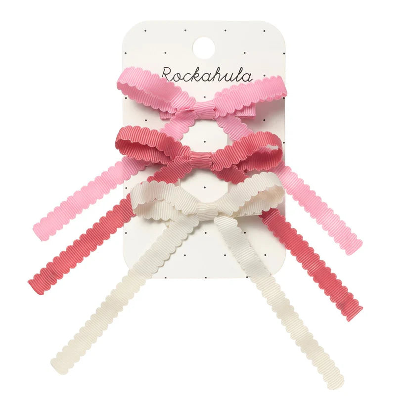Scalloped Bow Tie Clips 3 Pack by Rockahula