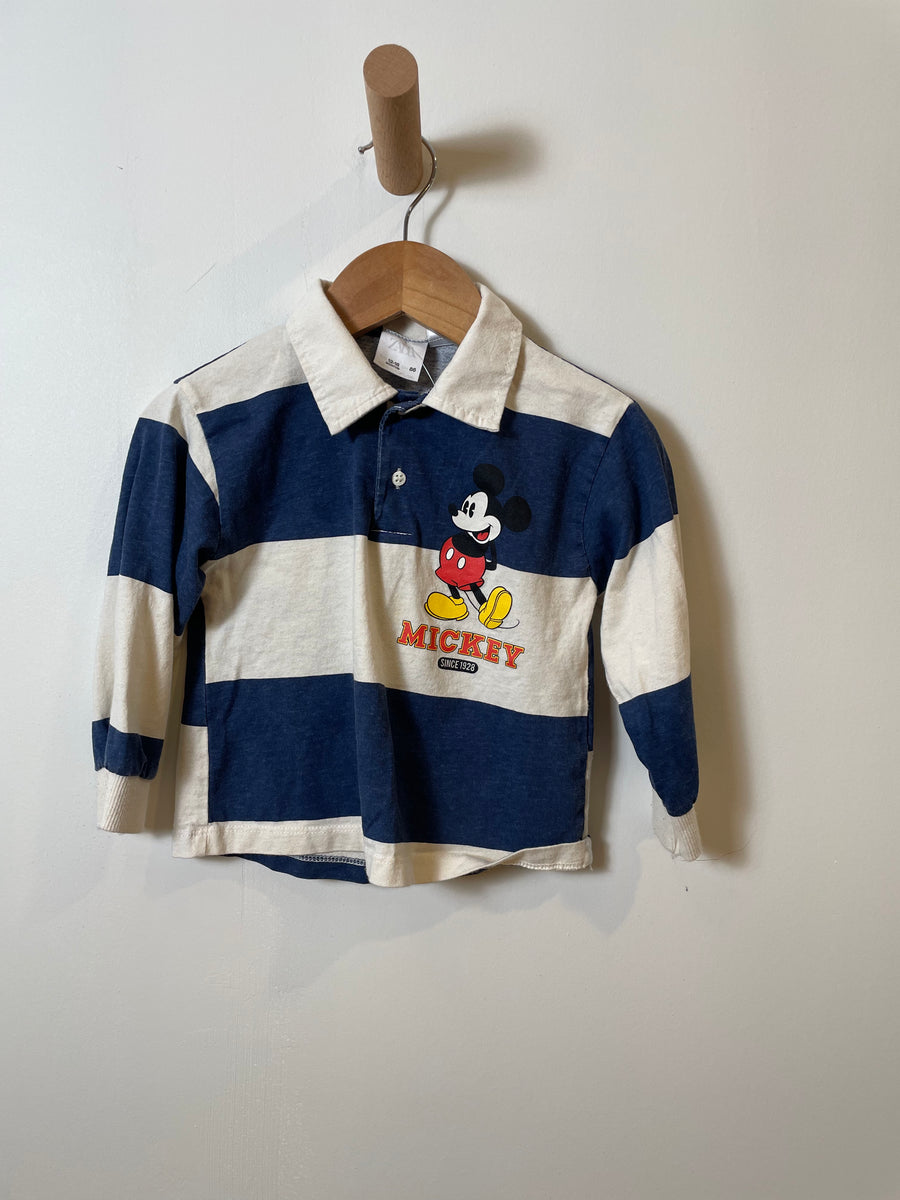 Thrifted |Mickey Polo Shirt 12-18M by Zara