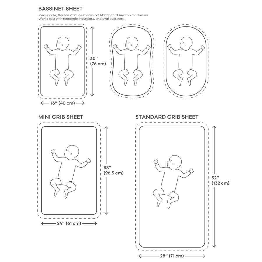 Muslin Bassinet Sheet | Rainbows by Mushie